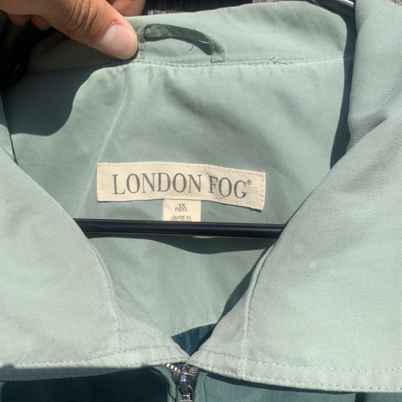 Green London Fog felt windbreaker - Depop