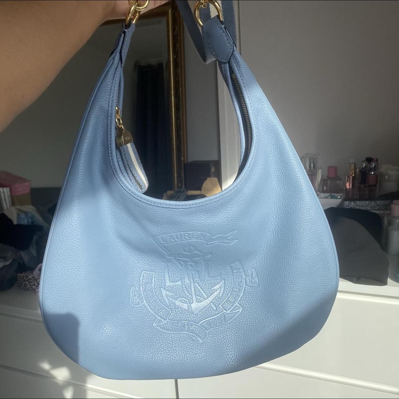 Baby blue authentic Ralph Lauren bag. Real... - Depop