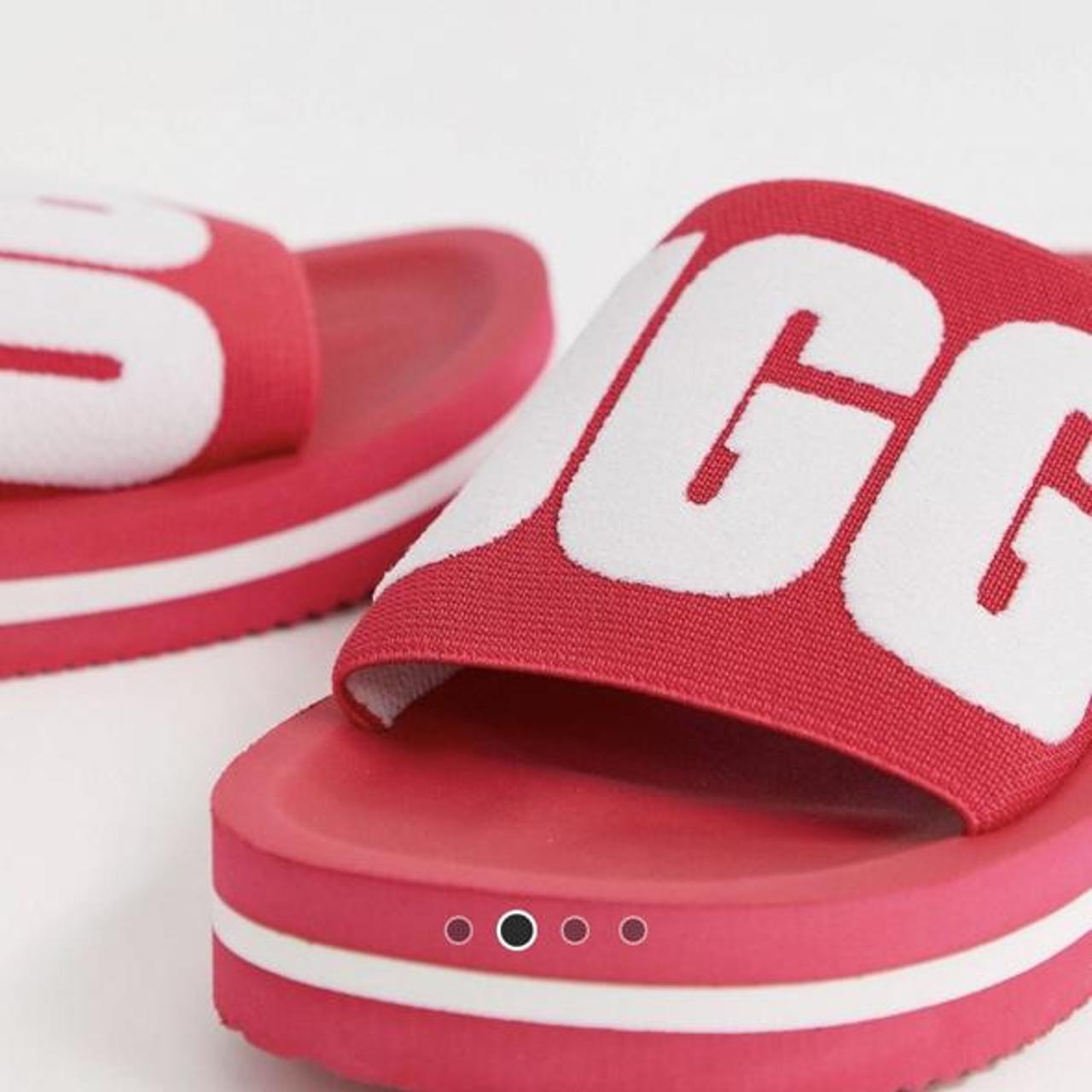 Ugg Zuma logo slides Almost never worn Bought for... - Depop