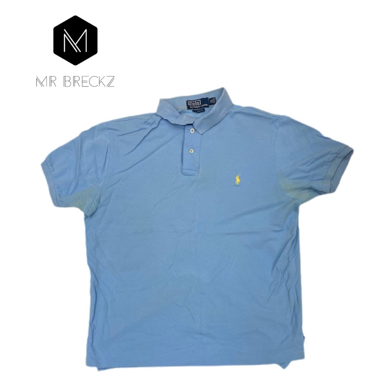 Authentic Ralph Lauren vintage baby blue polo •... - Depop