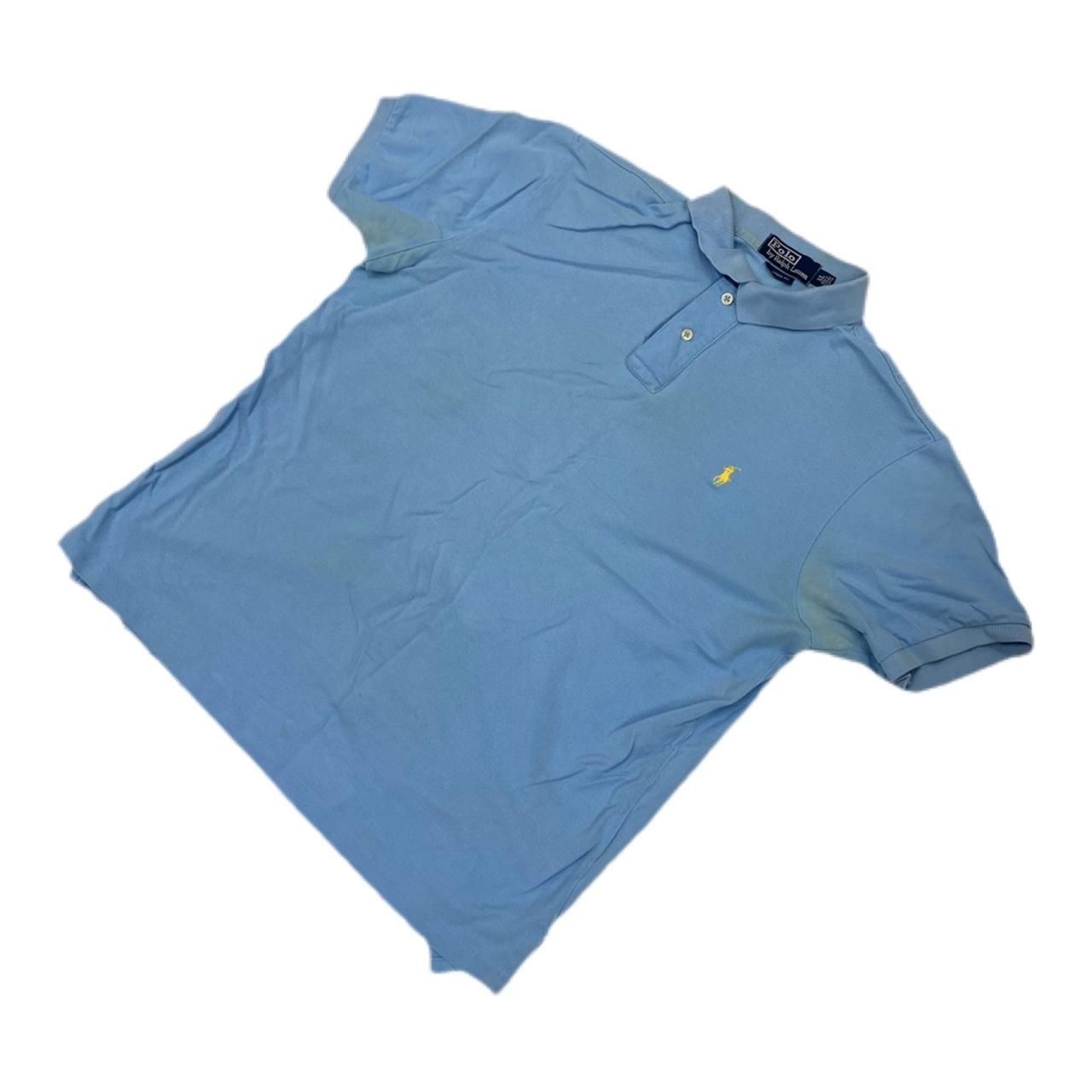 Authentic Ralph Lauren vintage baby blue polo •... - Depop
