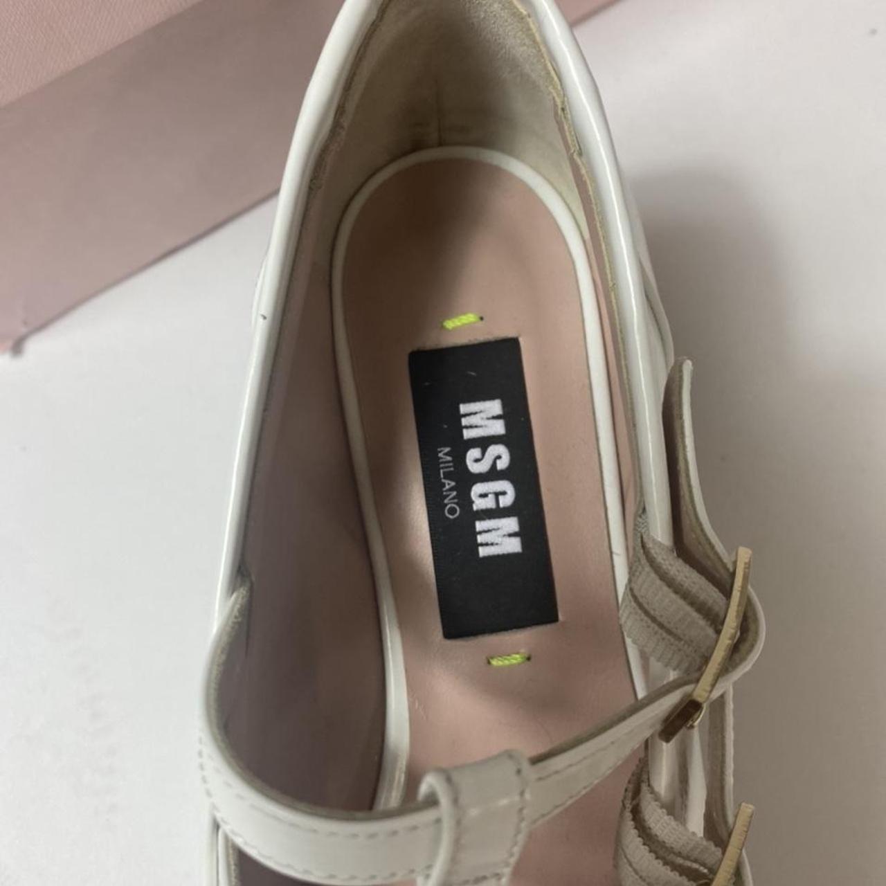 MSGM black and white platform mary janes shoes W/BOX... - Depop