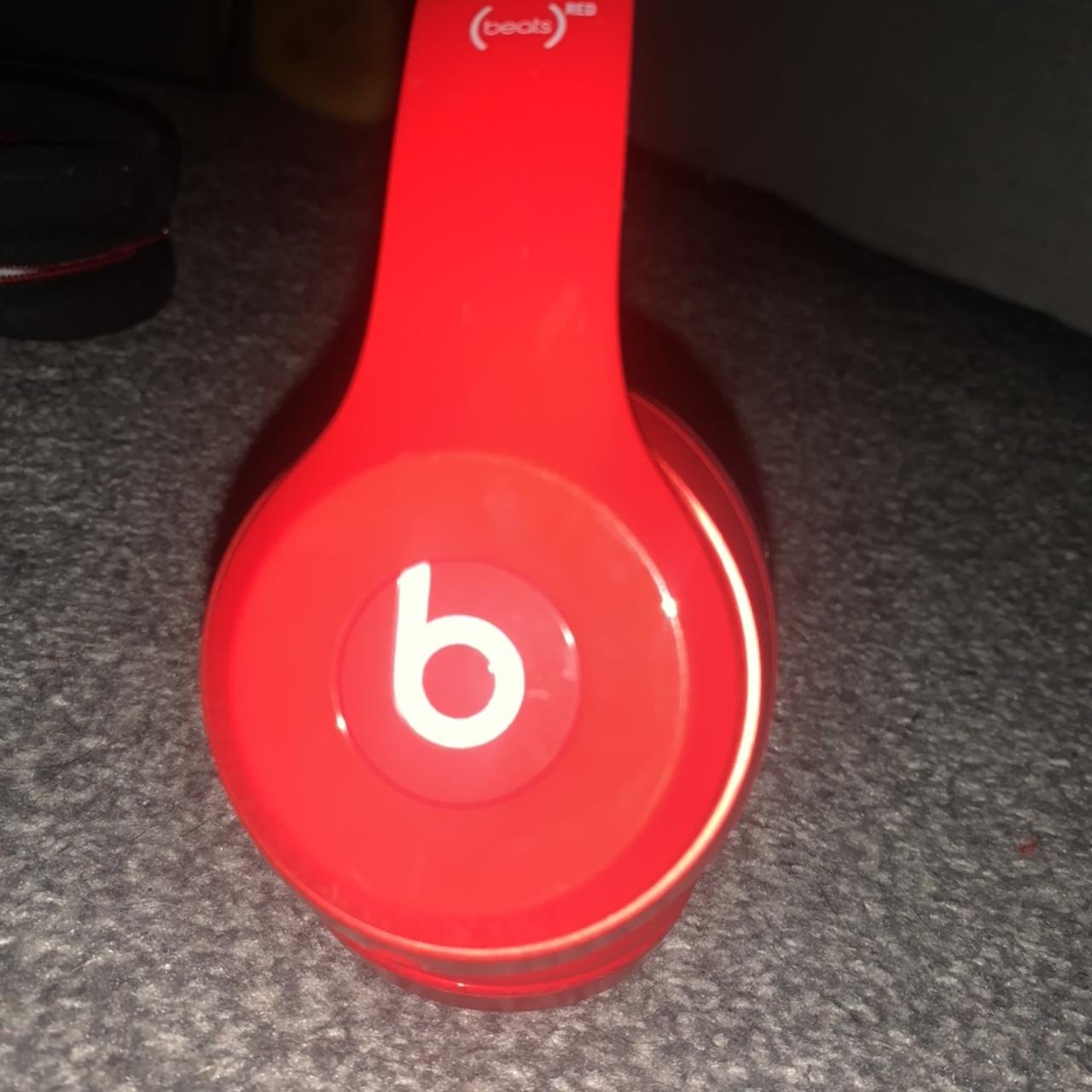 Red Beats headphones. Selling as they have been... - Depop