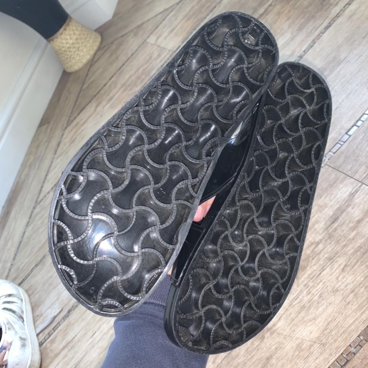 topshop plastic sliders worn once perfect... - Depop
