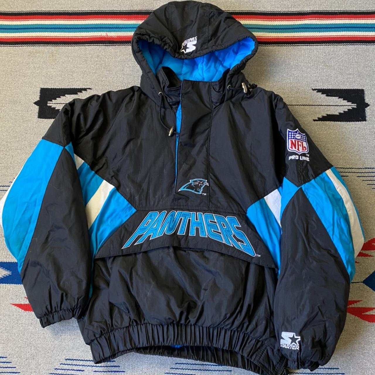 Vintage 90s North Carolina Panthers Pullover Starter... - Depop