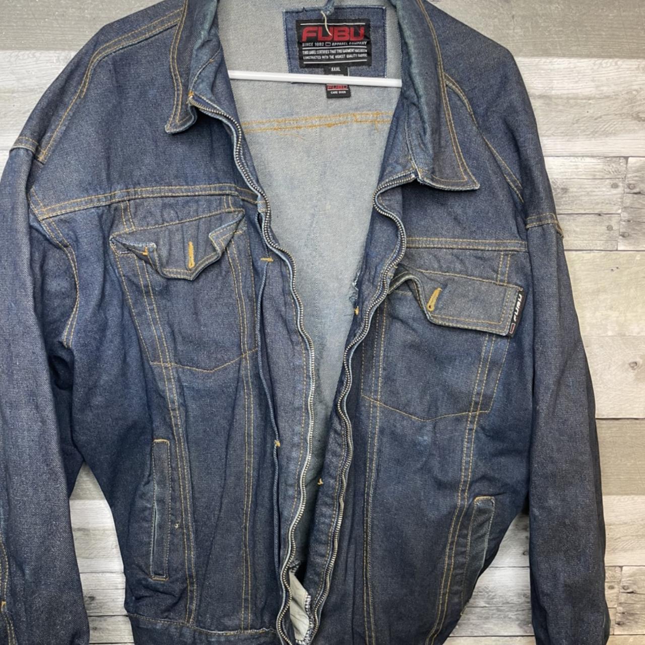 FUBU Men's Blue Jacket | Depop