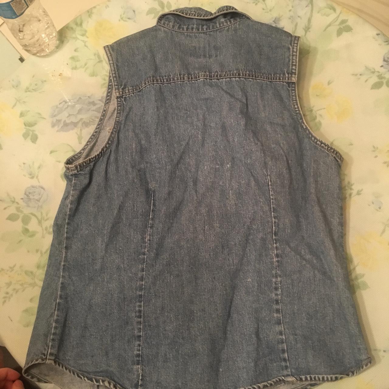 Limited denim zip up tank top. - Depop