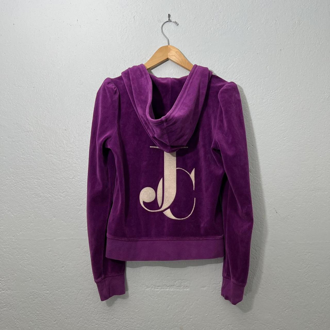 Y2k purple velour track jacket Slight puff... - Depop