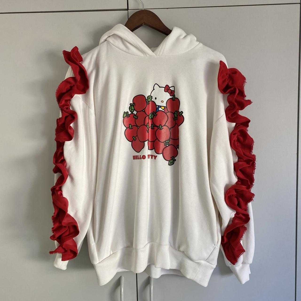Reworked GU x Hello Kitty hoodie. Added the red... - Depop