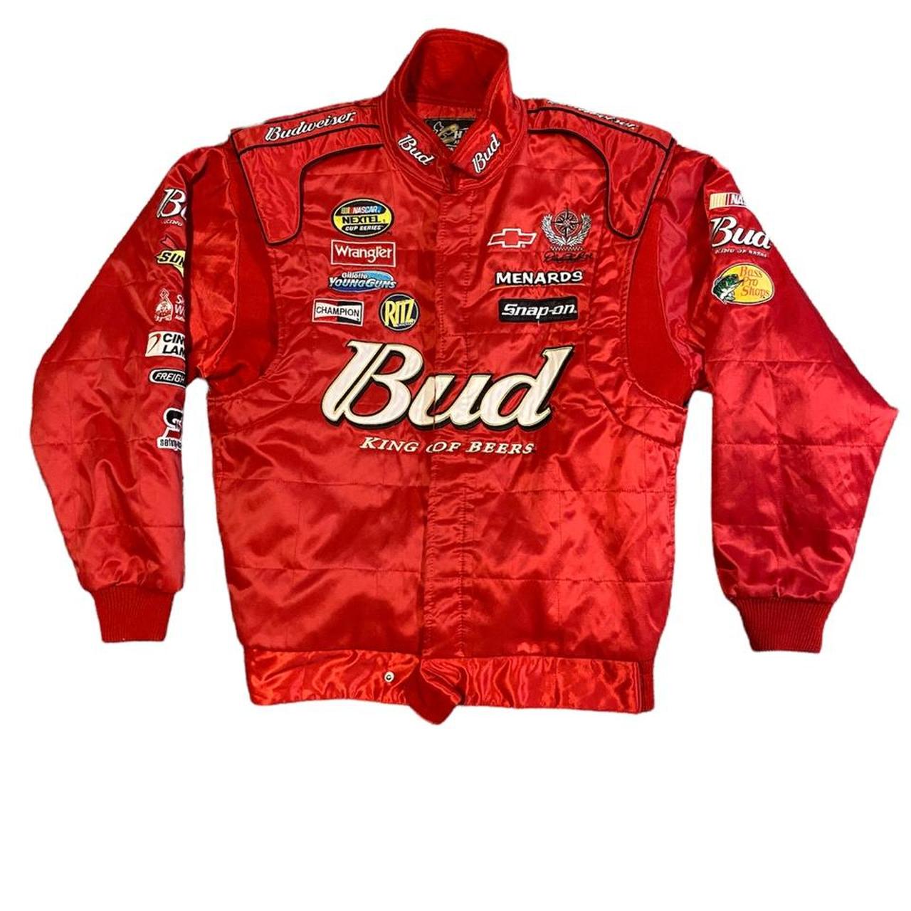 Chase Authentics Men's Red and White Jacket | Depop