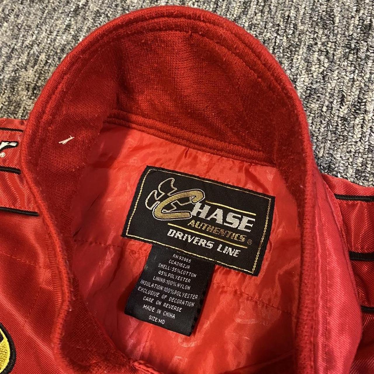 Chase Authentics Men's Red and White Jacket | Depop