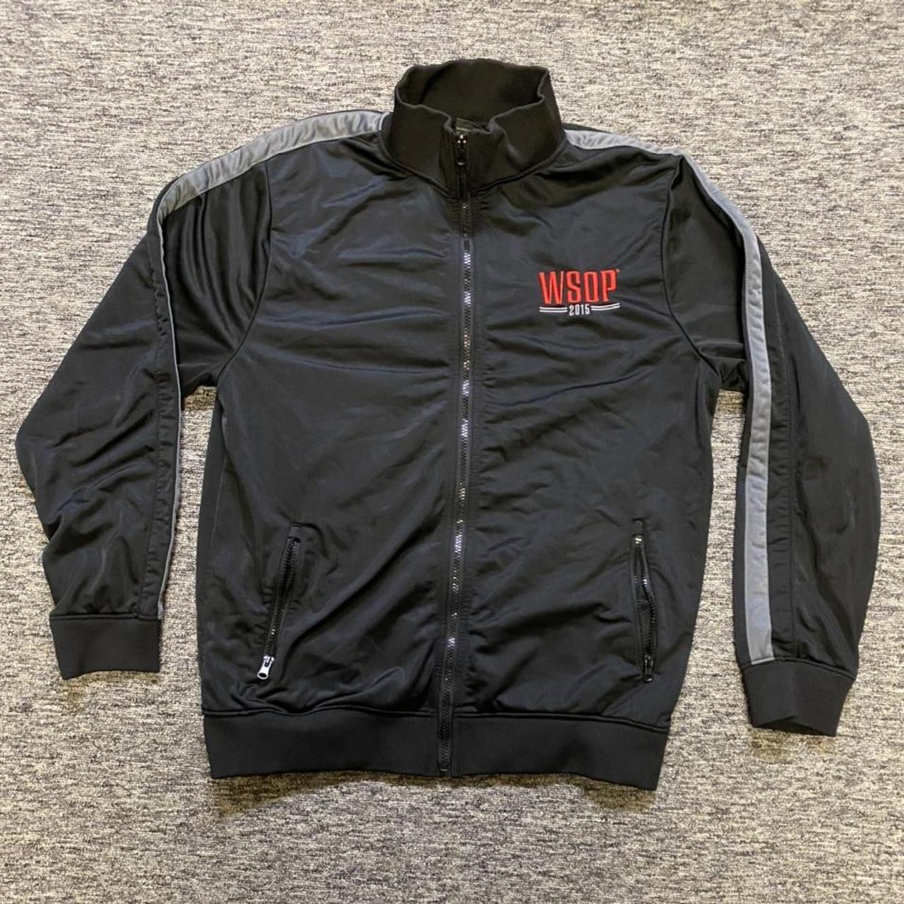 American Vintage Men's Black and Red Jacket | Depop