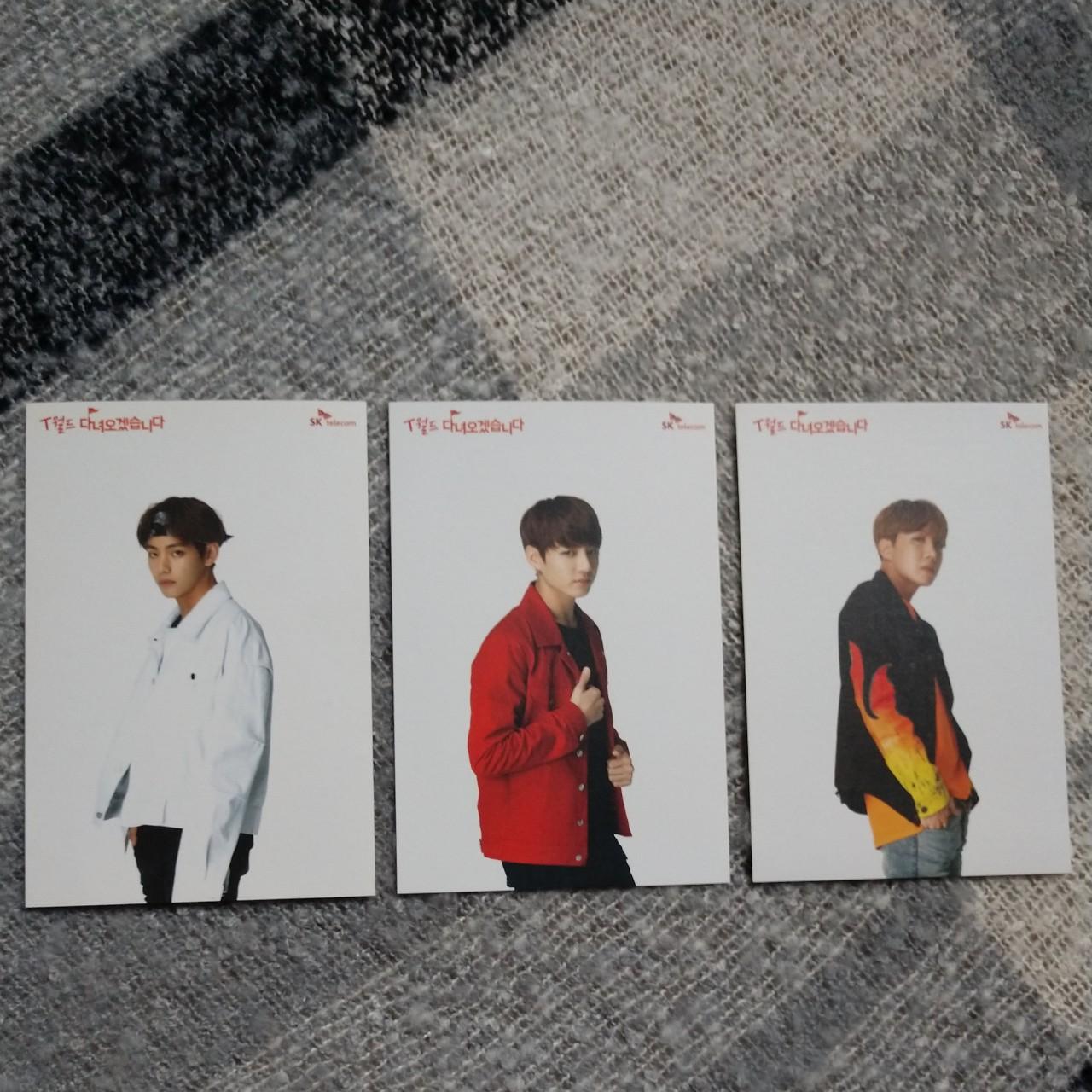 BTS Sk telecom cards I only have taehyung, JK and... - Depop