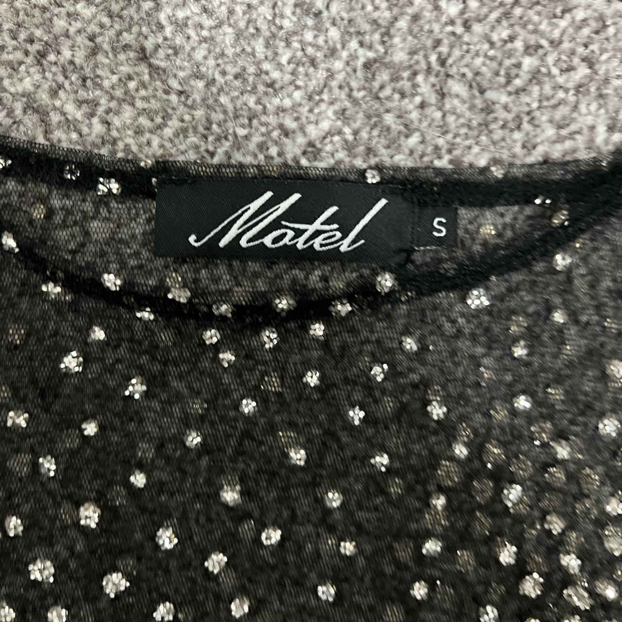 Motel rocks mesh glitter top. Worn a couple of times... - Depop