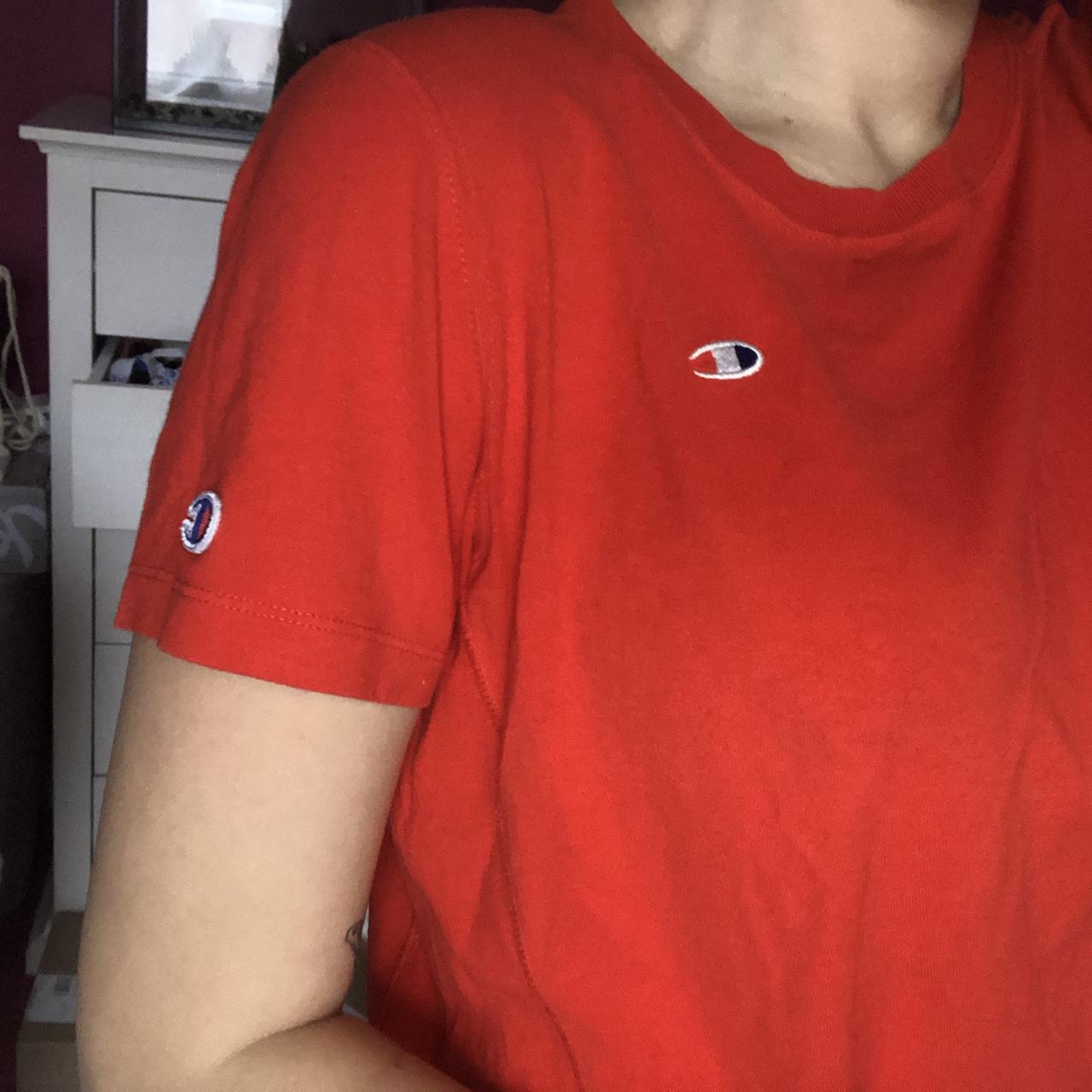 Champion Men's Red Shirt | Depop