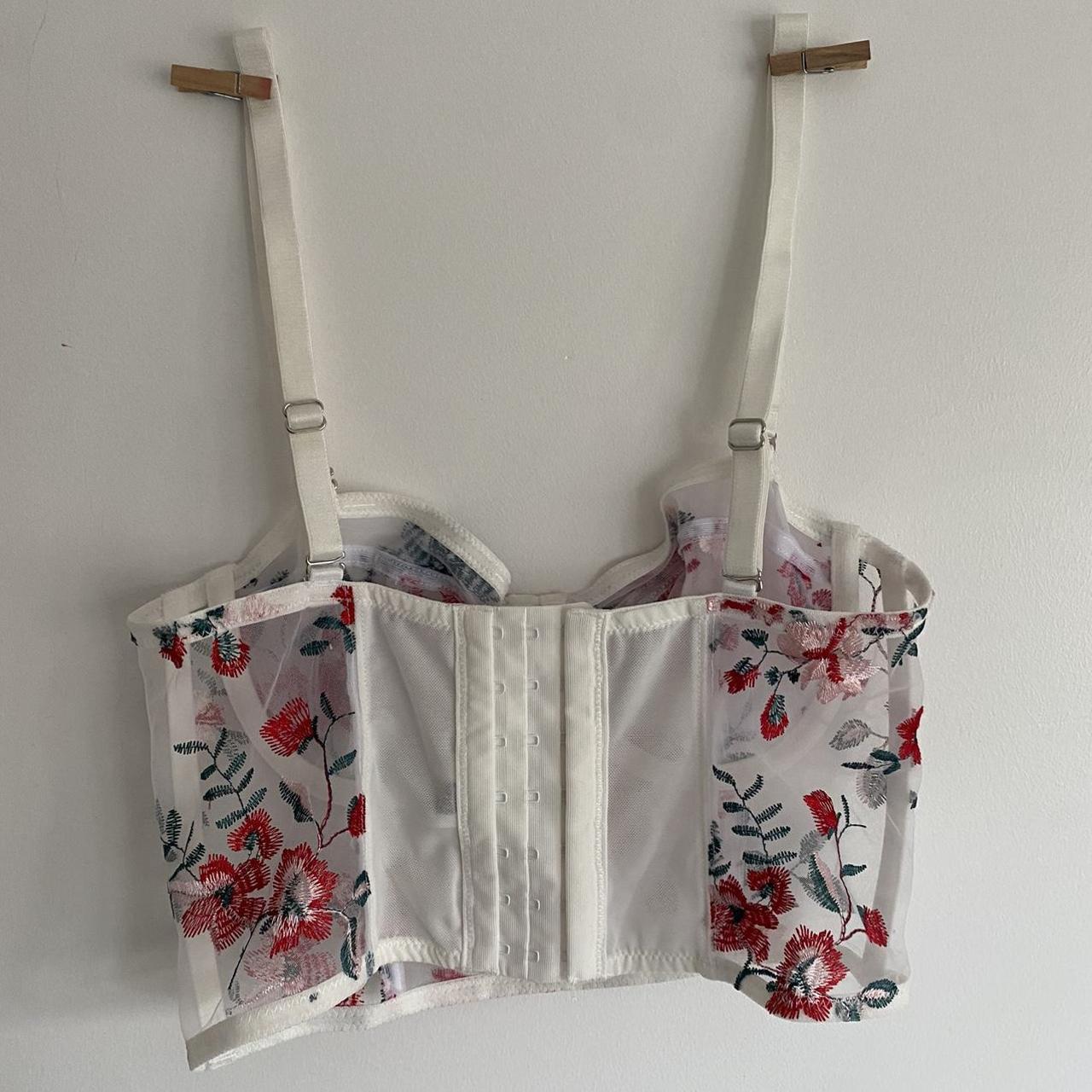 ASOS Women's Pink and White Bra | Depop