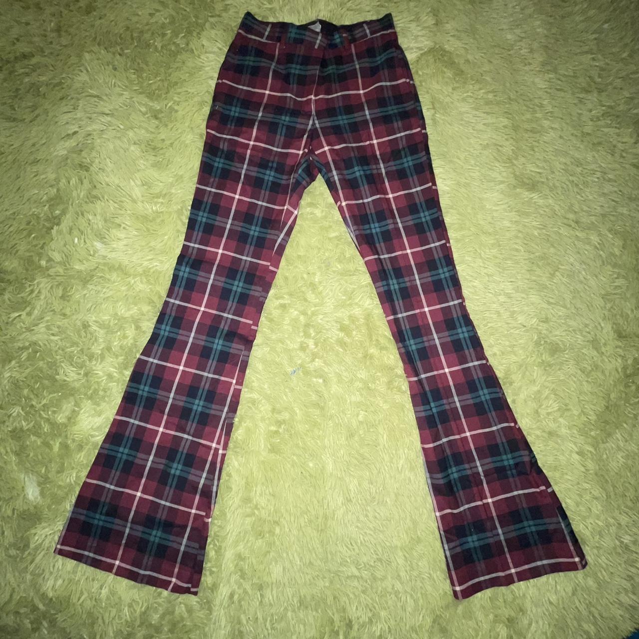 asos plaid pants repop size tag is ripped off - Depop