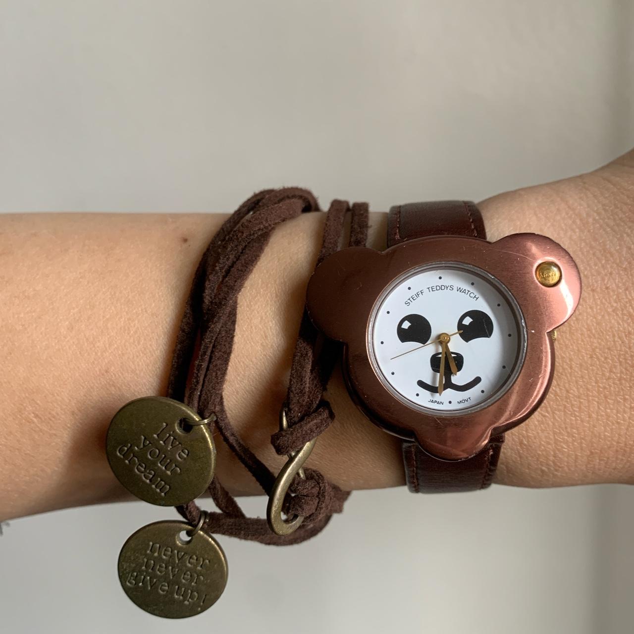 Vintage Steiff Bear Watch Originally $75 In really... - Depop