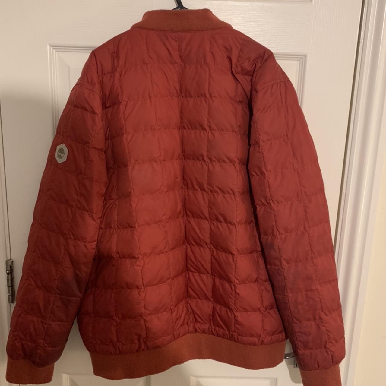 Timberland Red Puffer Jacket In great condition... - Depop