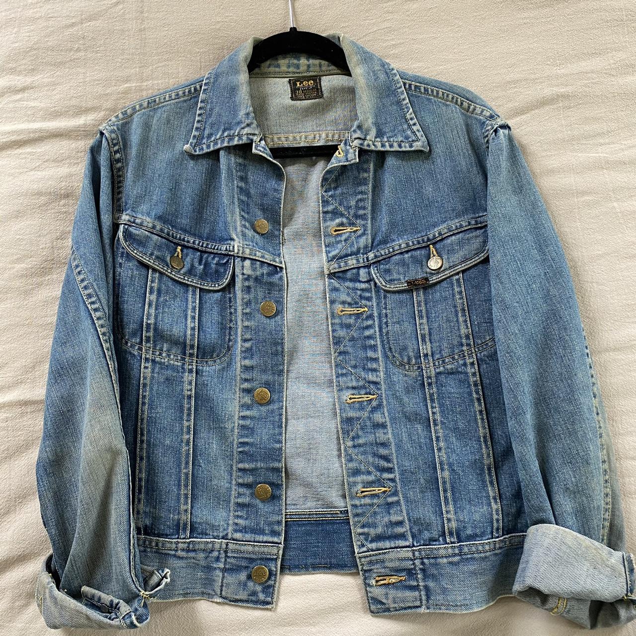 vintage denim jacket ★ worn in/softened, great... - Depop