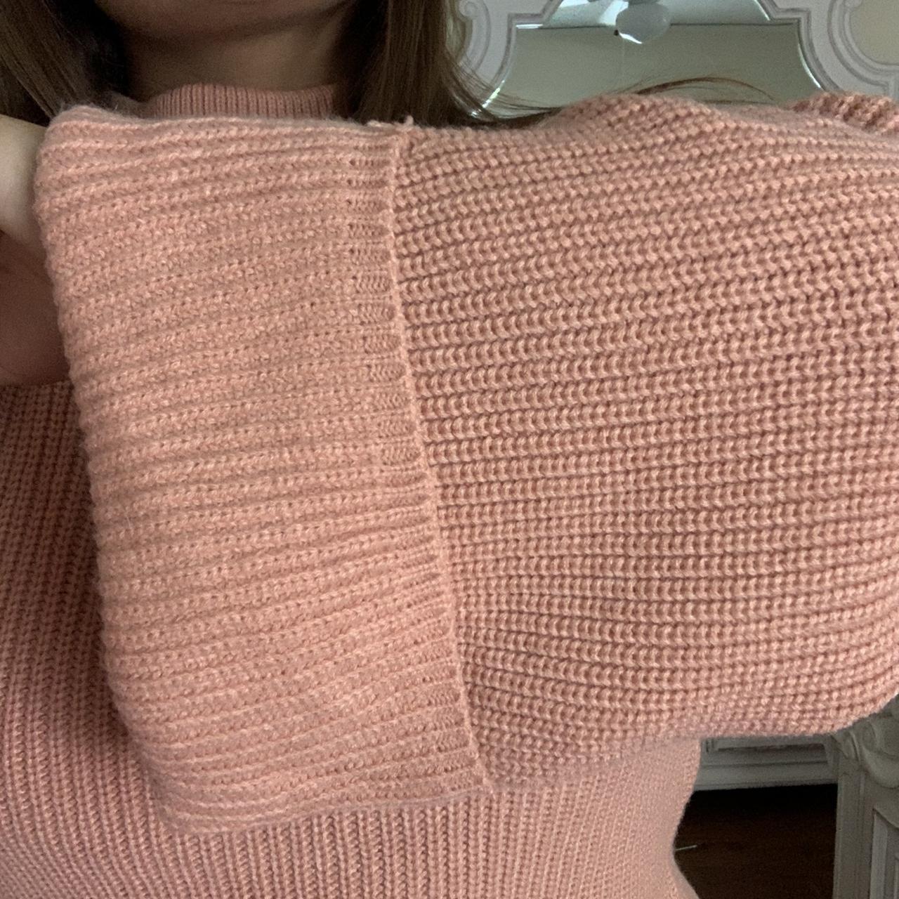Beautiful peach colored butterfly sleeve sweater... - Depop