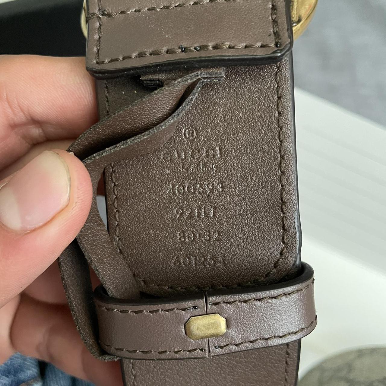 Brown GG unisex GUCCI Belt, FITS 29-30 WAIST, retail... - Depop