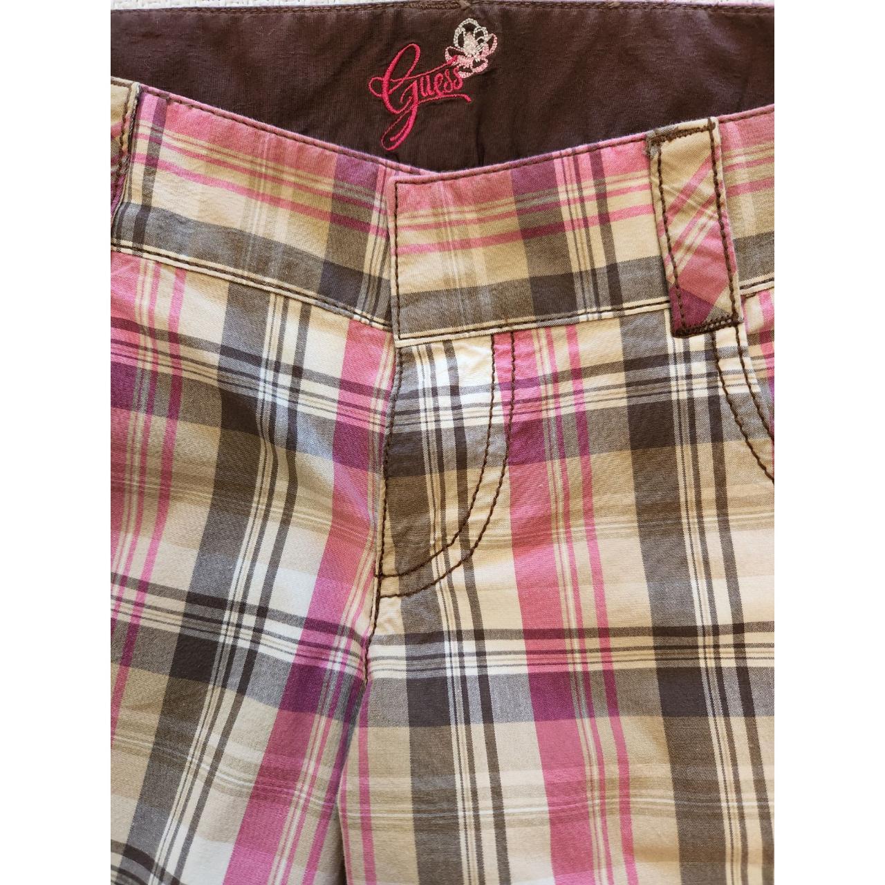 Nice Guess plaid shorts. Made of 97% cotton and 3%... - Depop