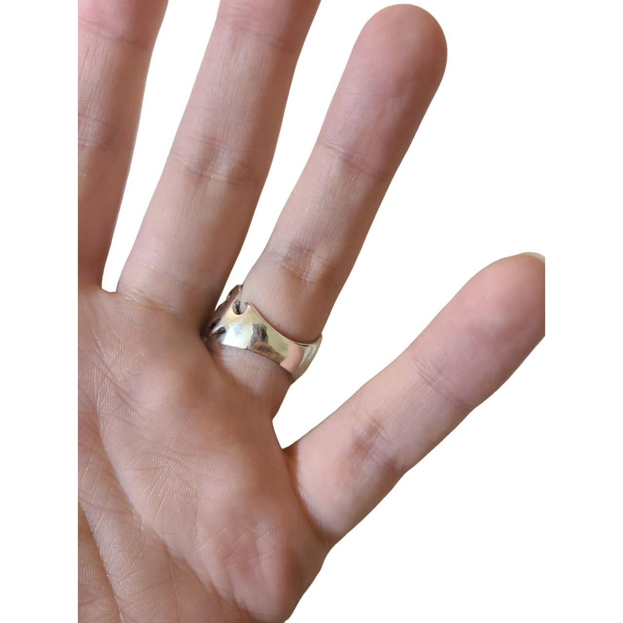 Silver fire flames ring, size 7. Make an offer.... - Depop