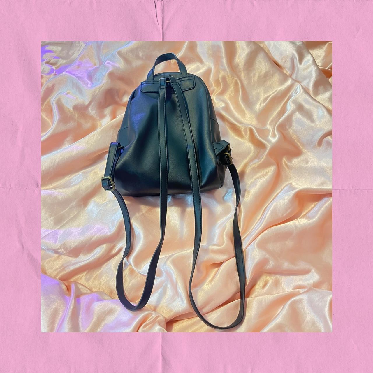 Super Chic Black mini bookbag Has embroidered... - Depop