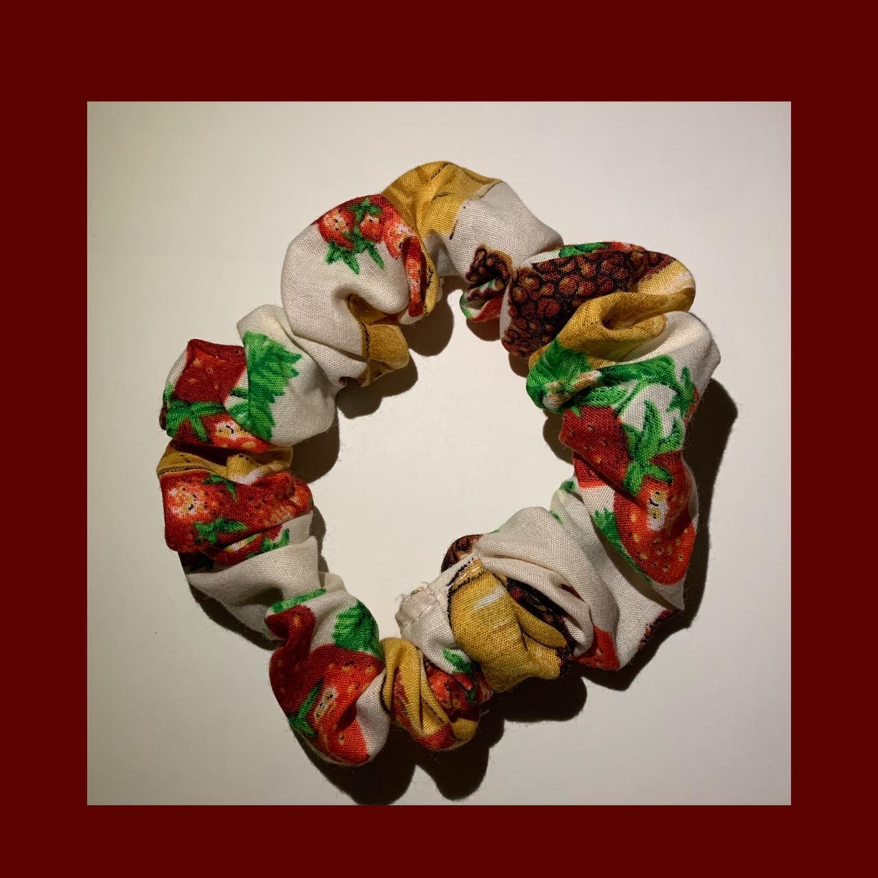 Strawberry basket scrunchie 🍓 Measures about 4... - Depop