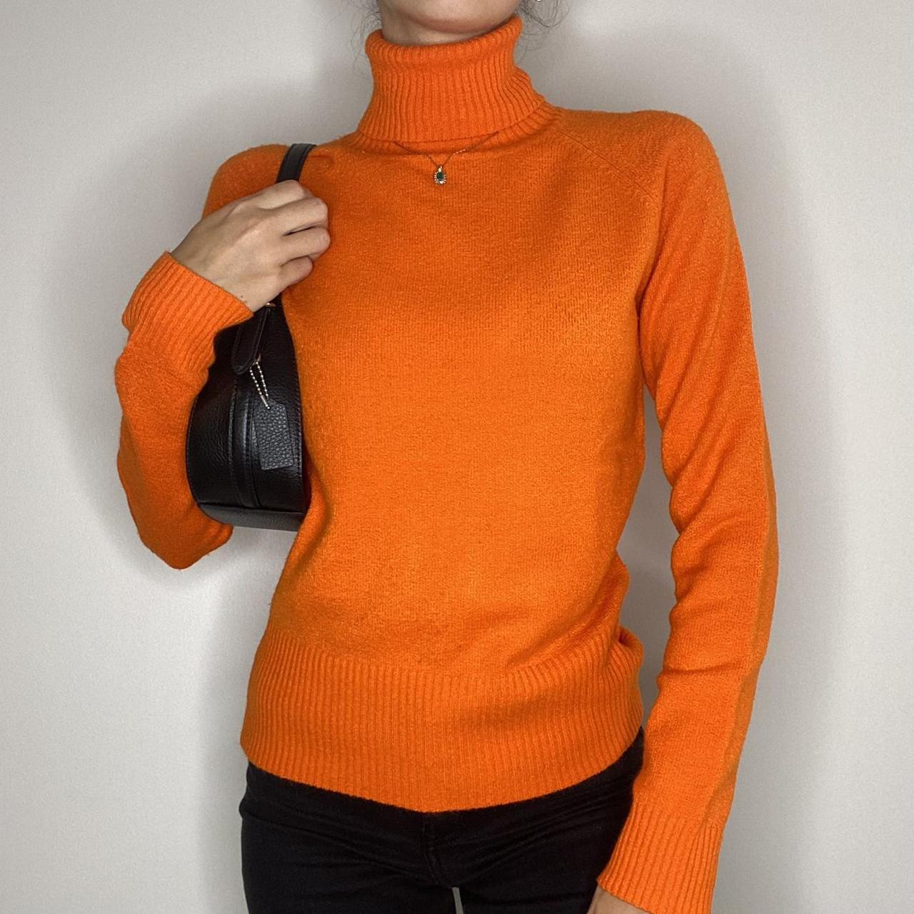 Vintage bright orange Street TNT turtle neck... - Depop