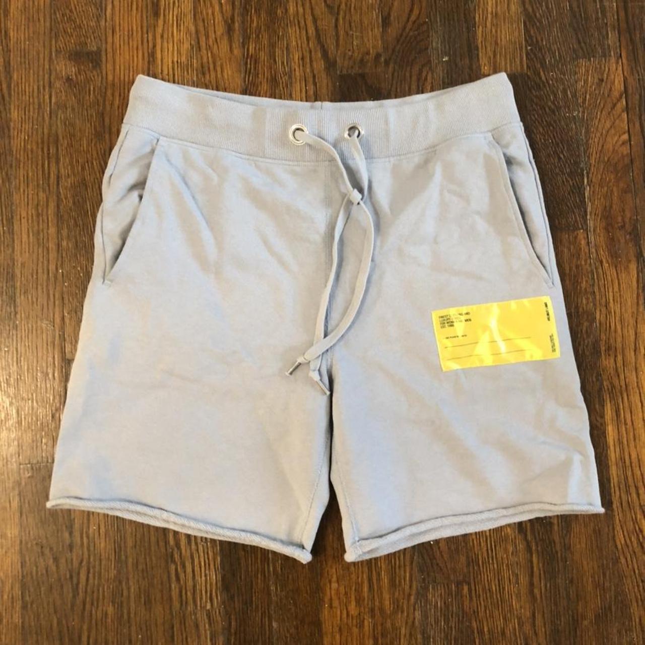 Helmut Lang’s name tag shorts in pale blue! Perfect... - Depop