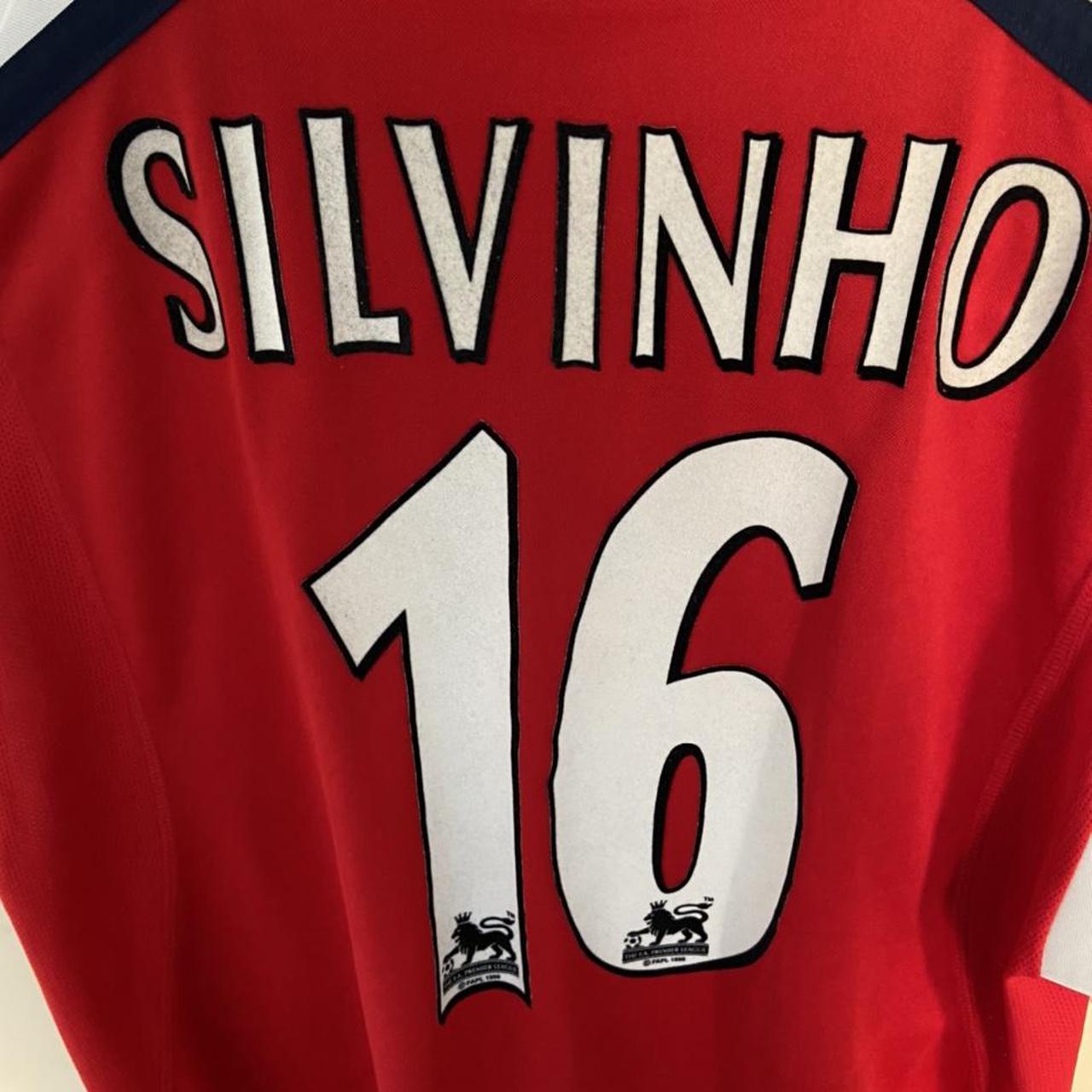 Arsenal - Silvinho match-worn Nike Premier League... - Depop