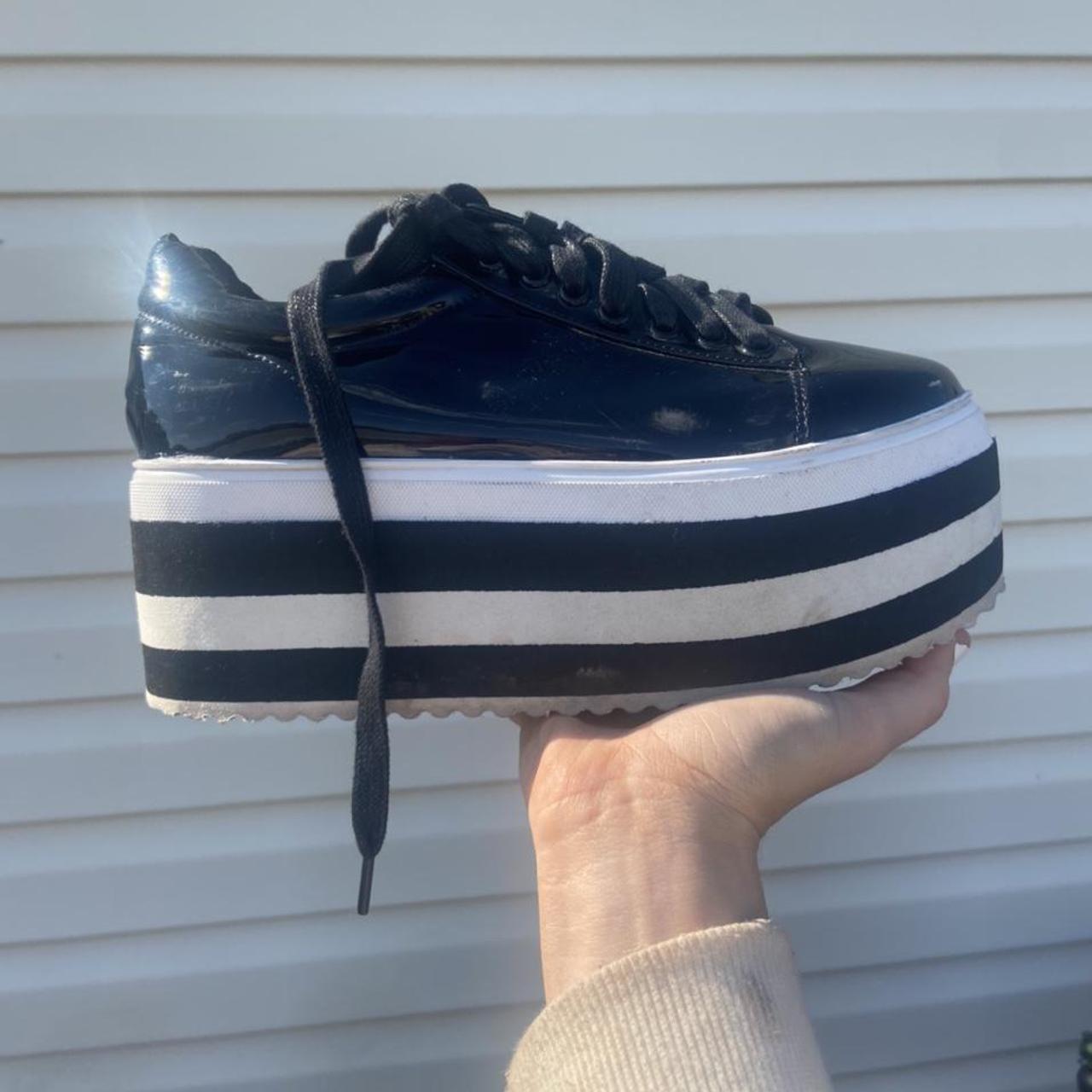 Mega Platform sneakers Worn a few times a bit dirty... - Depop