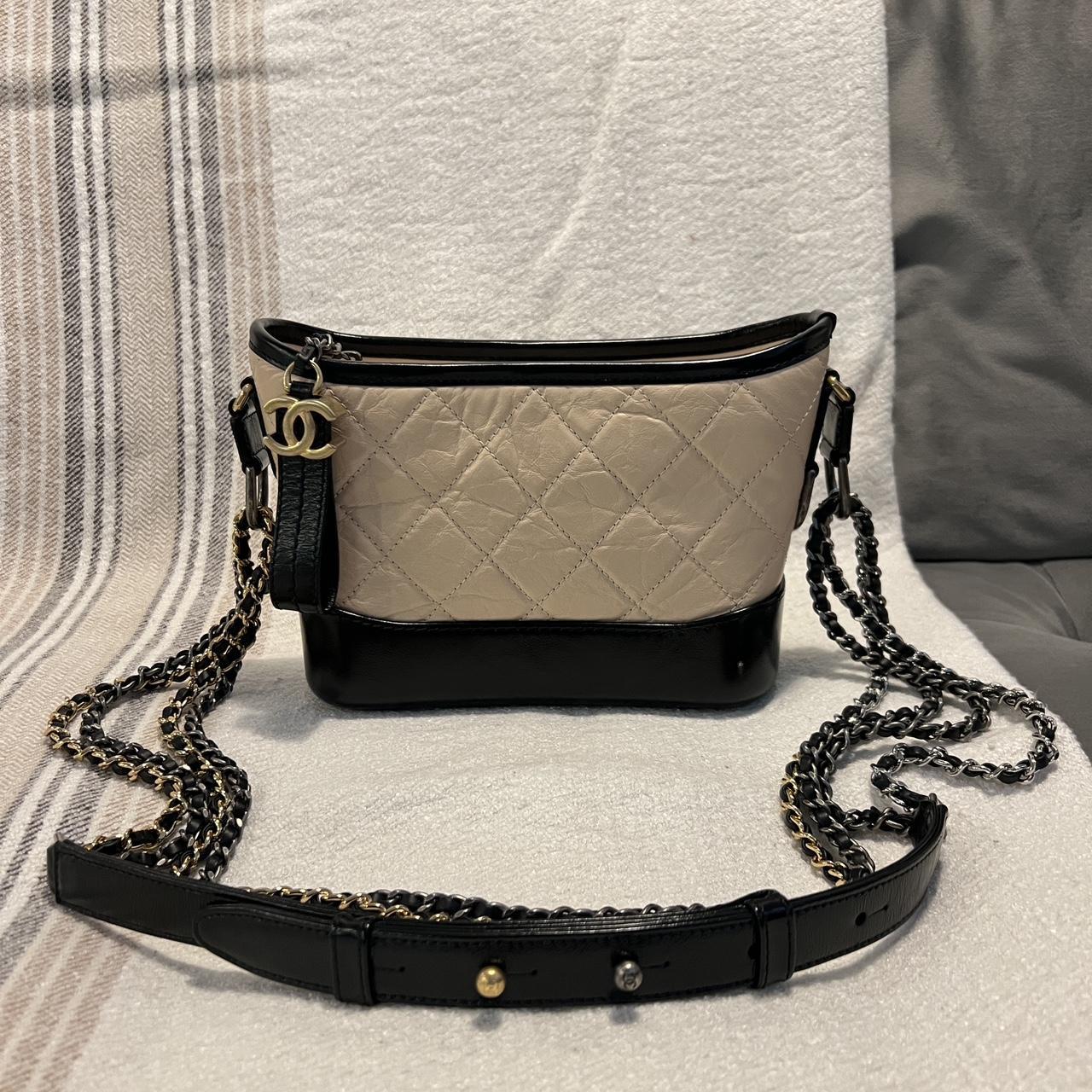 Chanel Gabrielle bag : beige and black Brand new... - Depop