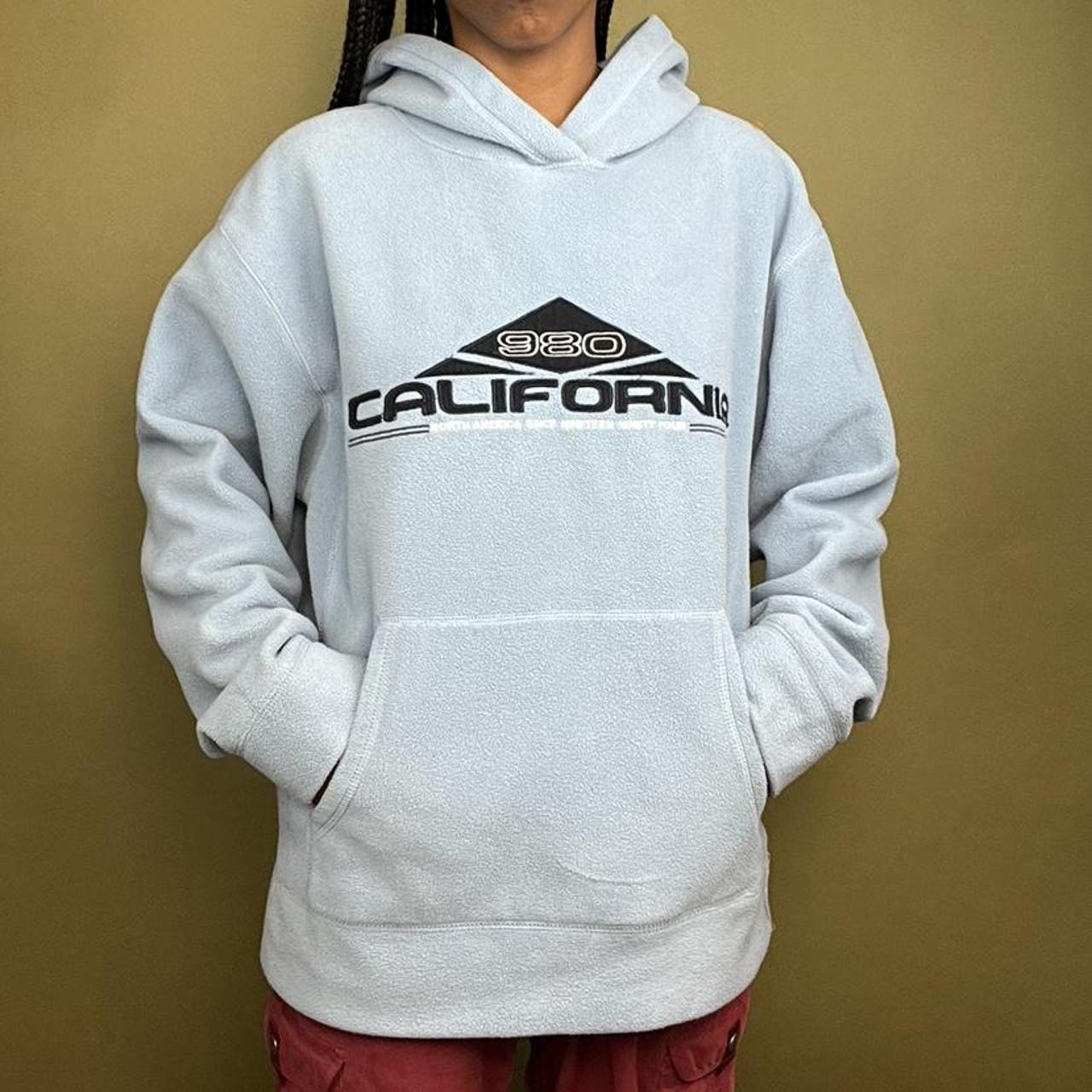 Y2k Embroidered California Fleece Hoodie By Old Navy Depop