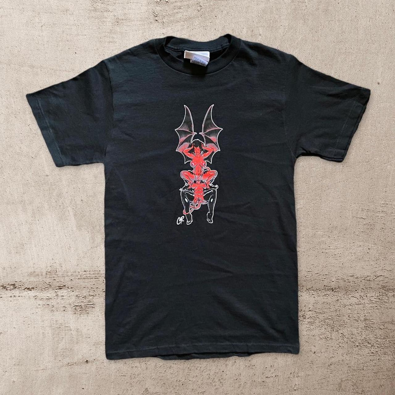 Y2K Coop Pinup Demon Girl T-Shirt Size small From... - Depop