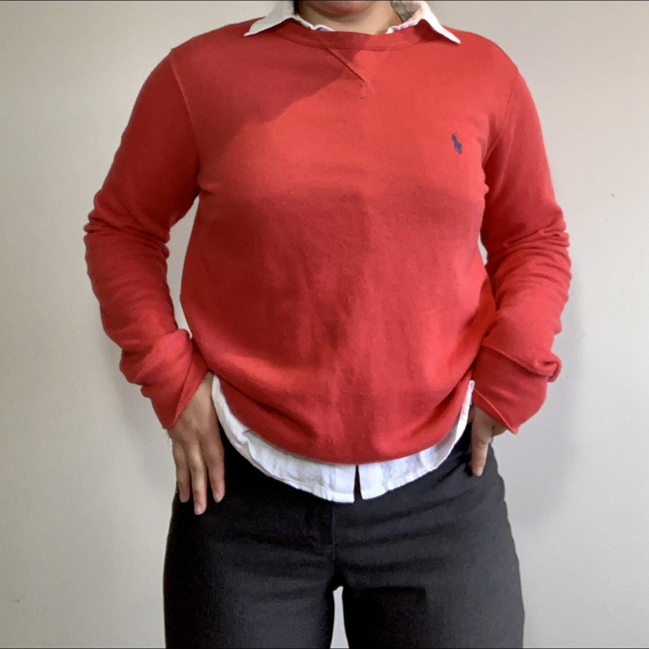 Red Ralph Lauren jumper ️‍🔥 Really cute colour... - Depop