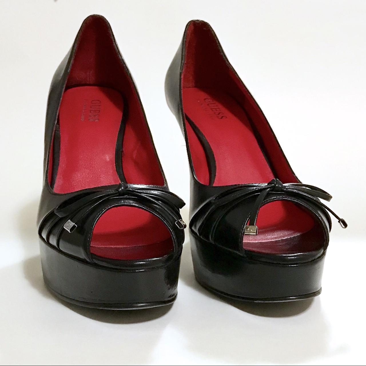 Peep Toe Blood Shoes Made By Guess Minimal Wear to... - Depop