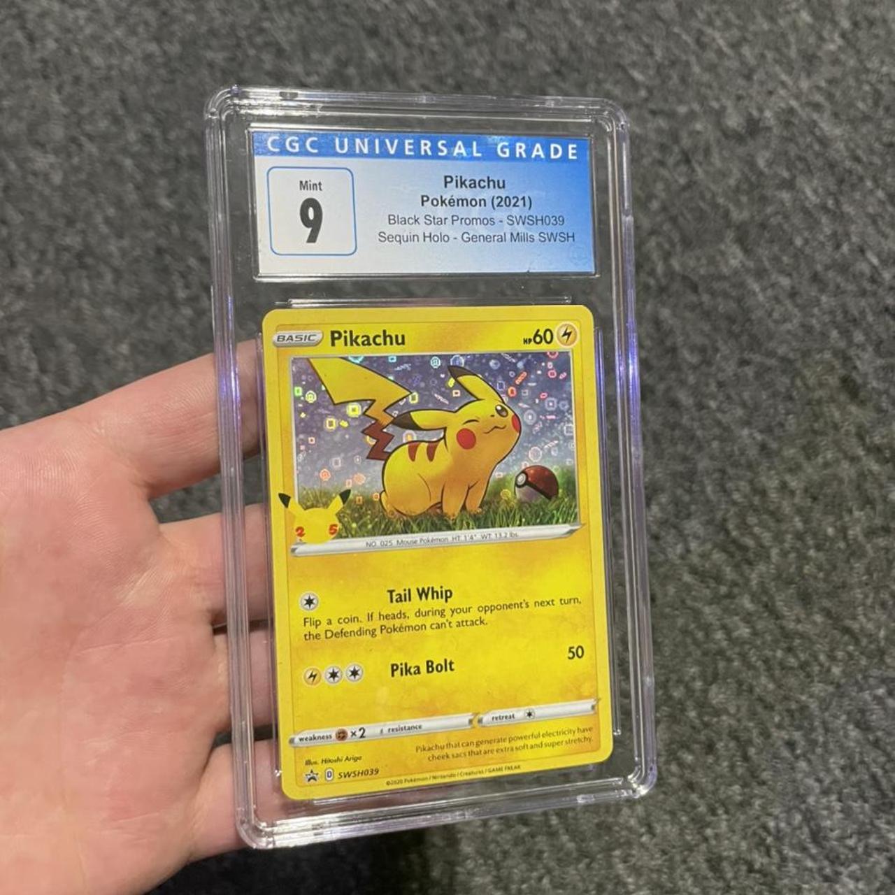 Pokemon Pikachu General Mills CGC 9 holo promo 25th... - Depop