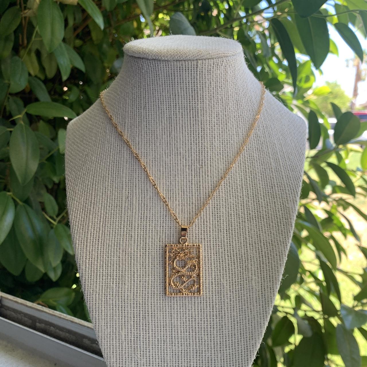 gold dragon chain necklace~ beautiful necklace that... - Depop