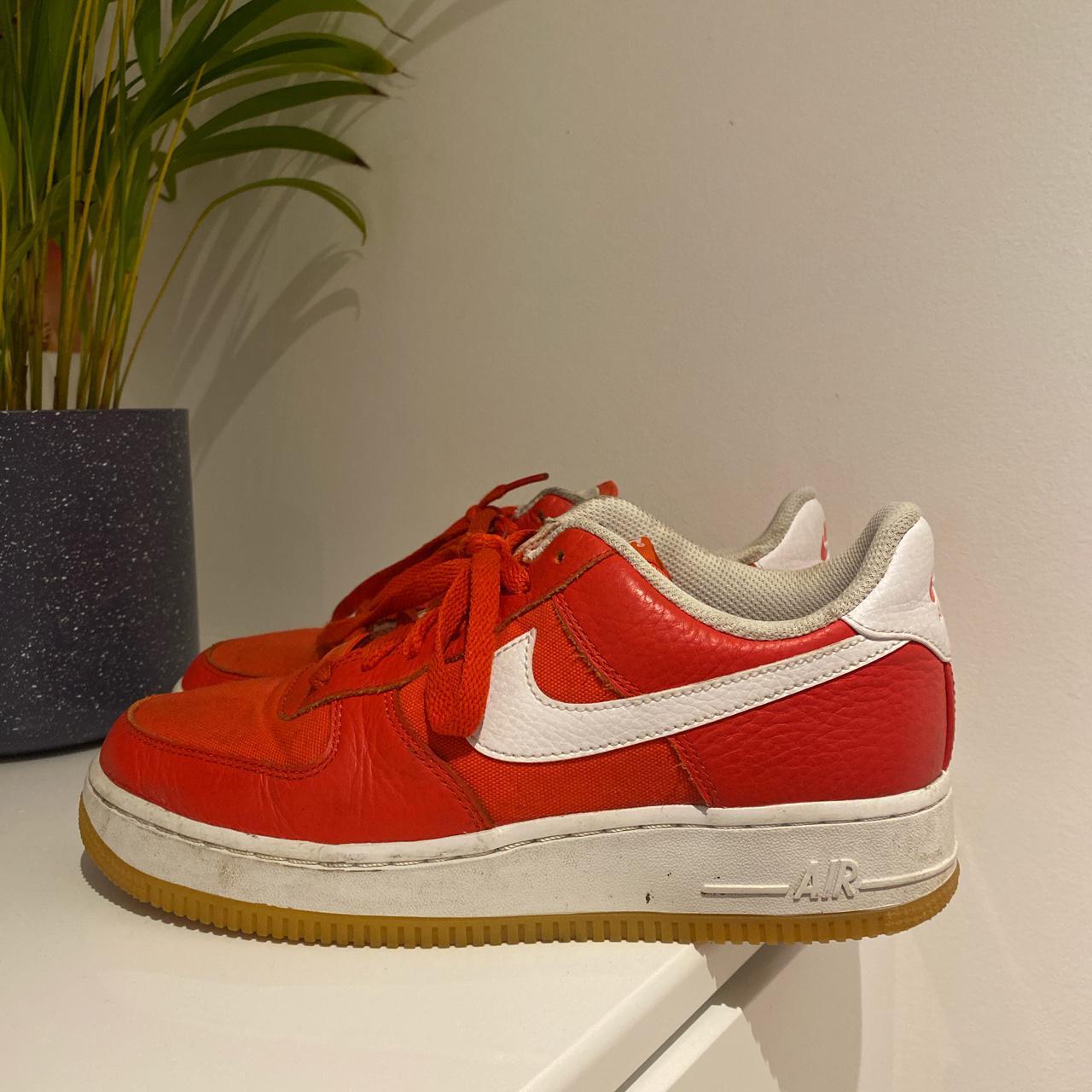 vintage style red nike air force 1 size uk 5.5... - Depop