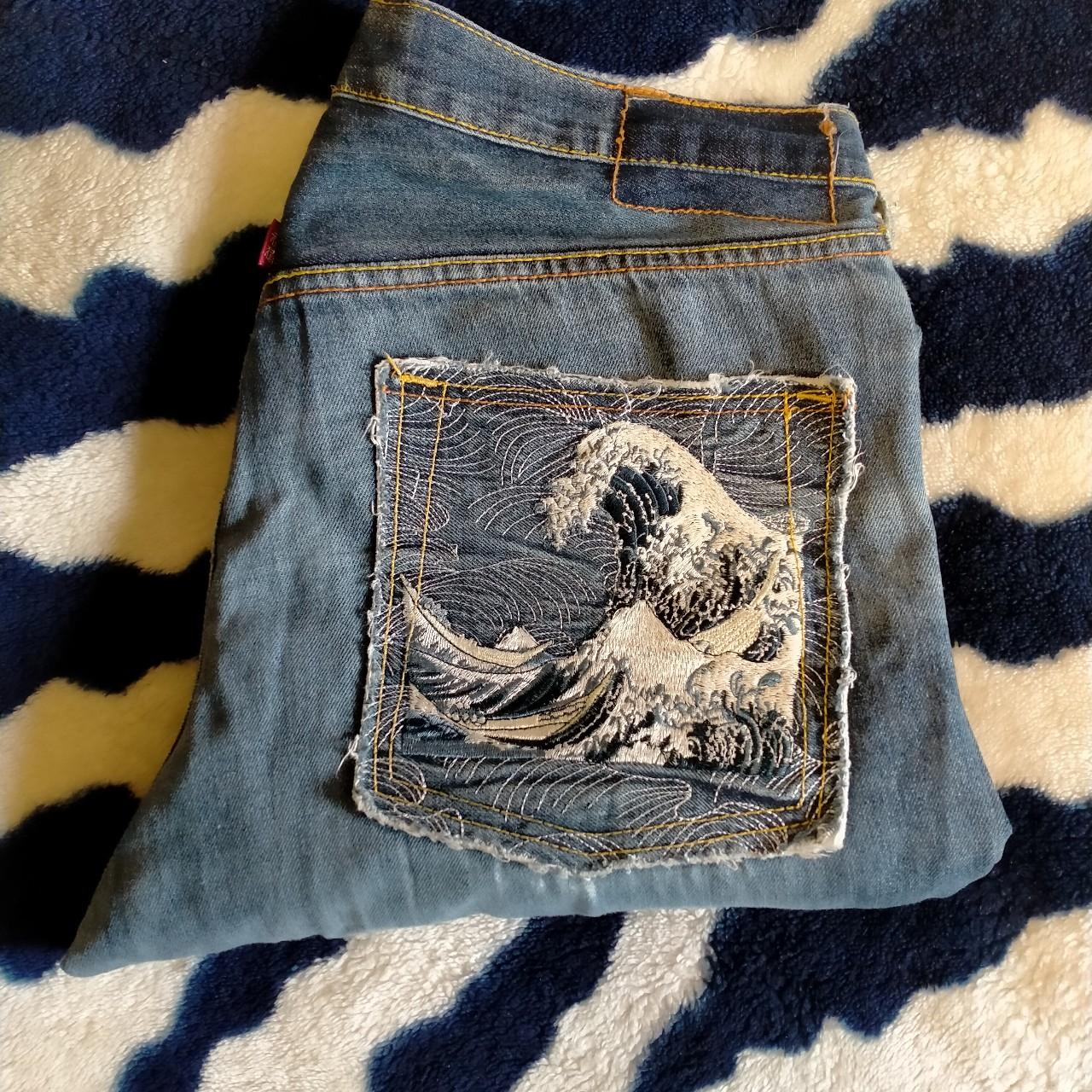 Evisu Jeans The rarest jeans you'll ever see. Red... - Depop