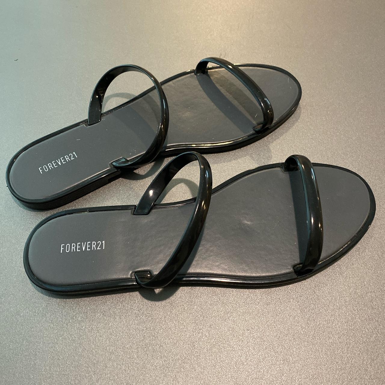 Forever 21. Brand new black strappy flats/sandals.... - Depop