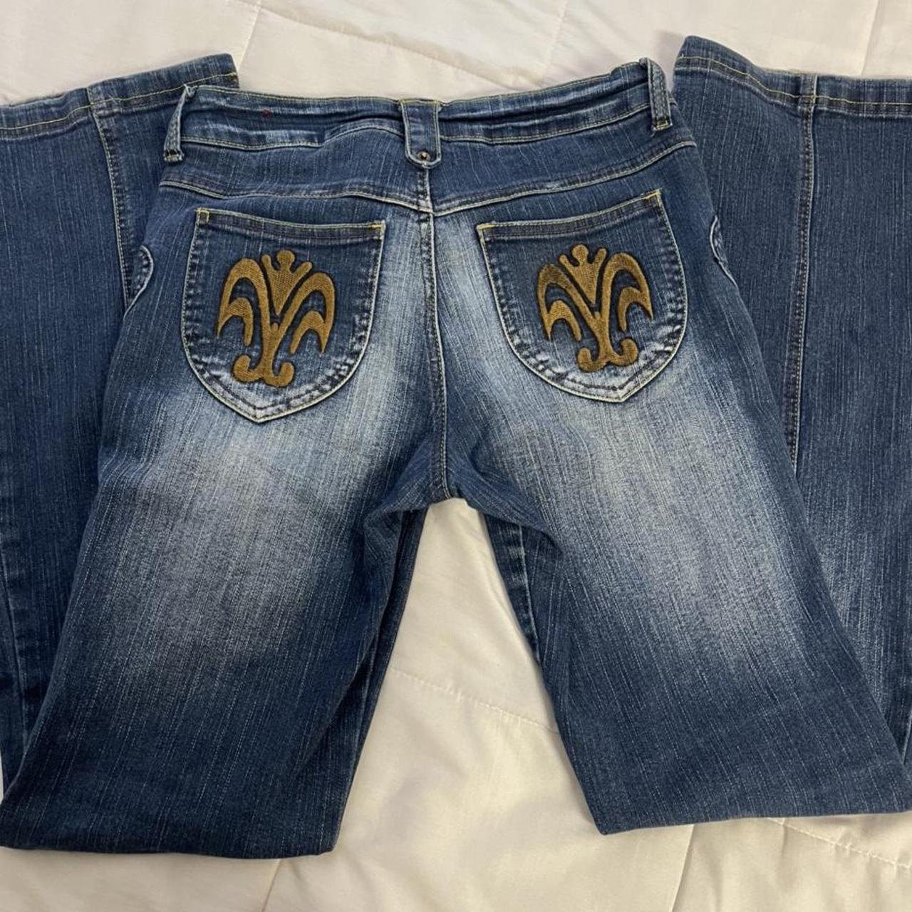 Mudd Clothing Women's Blue and Brown Jeans | Depop