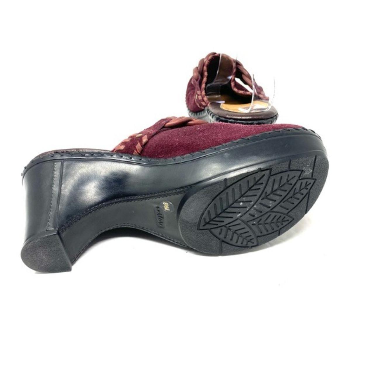 Nurture maroon suede Sophia clogs. Heel height about... - Depop