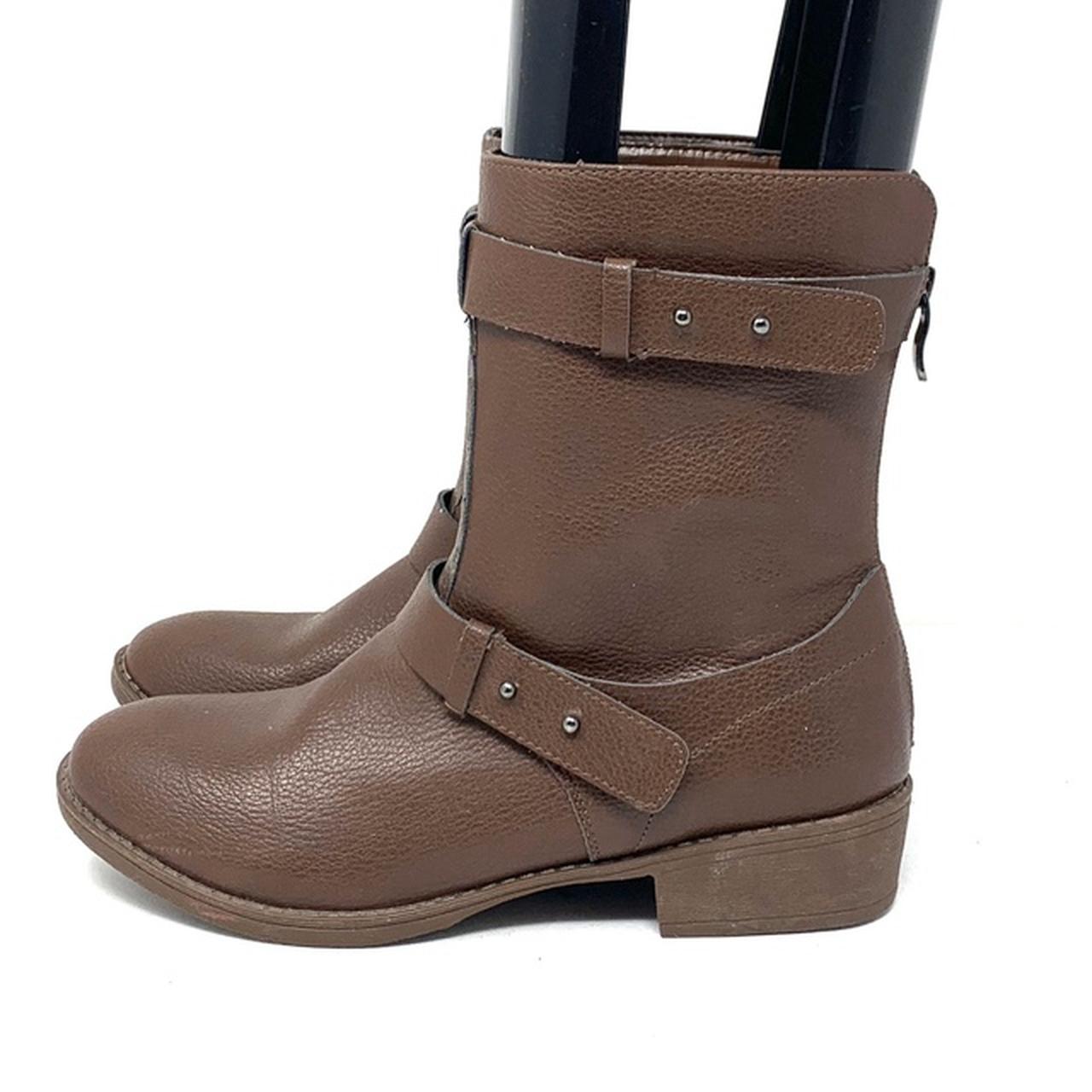 Loft brown faux leather boots. Women’s size 8. Some... - Depop