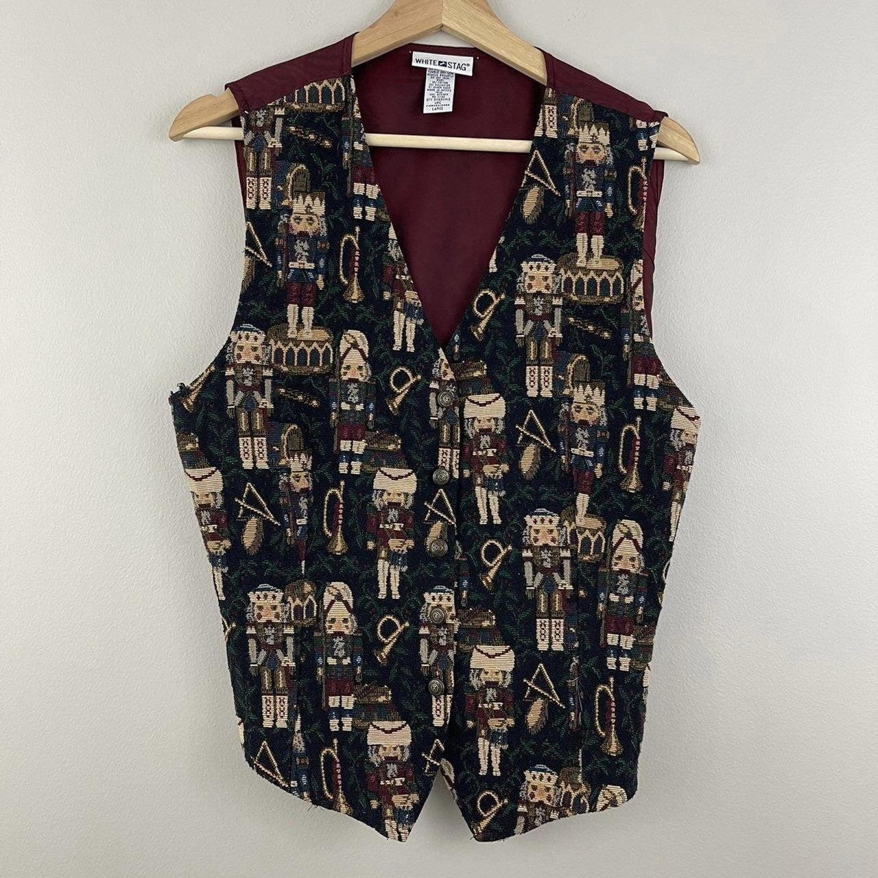 WHITE STAG Vintage Nutcracker Ugly Christmas Holiday... - Depop