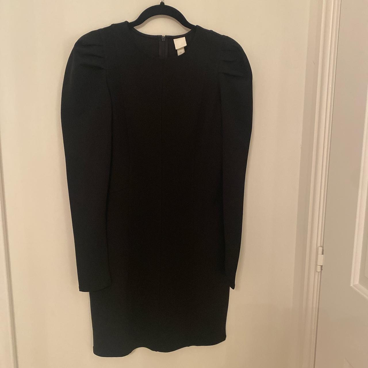 H&M LBD black dress with impact shoulder detail.... - Depop