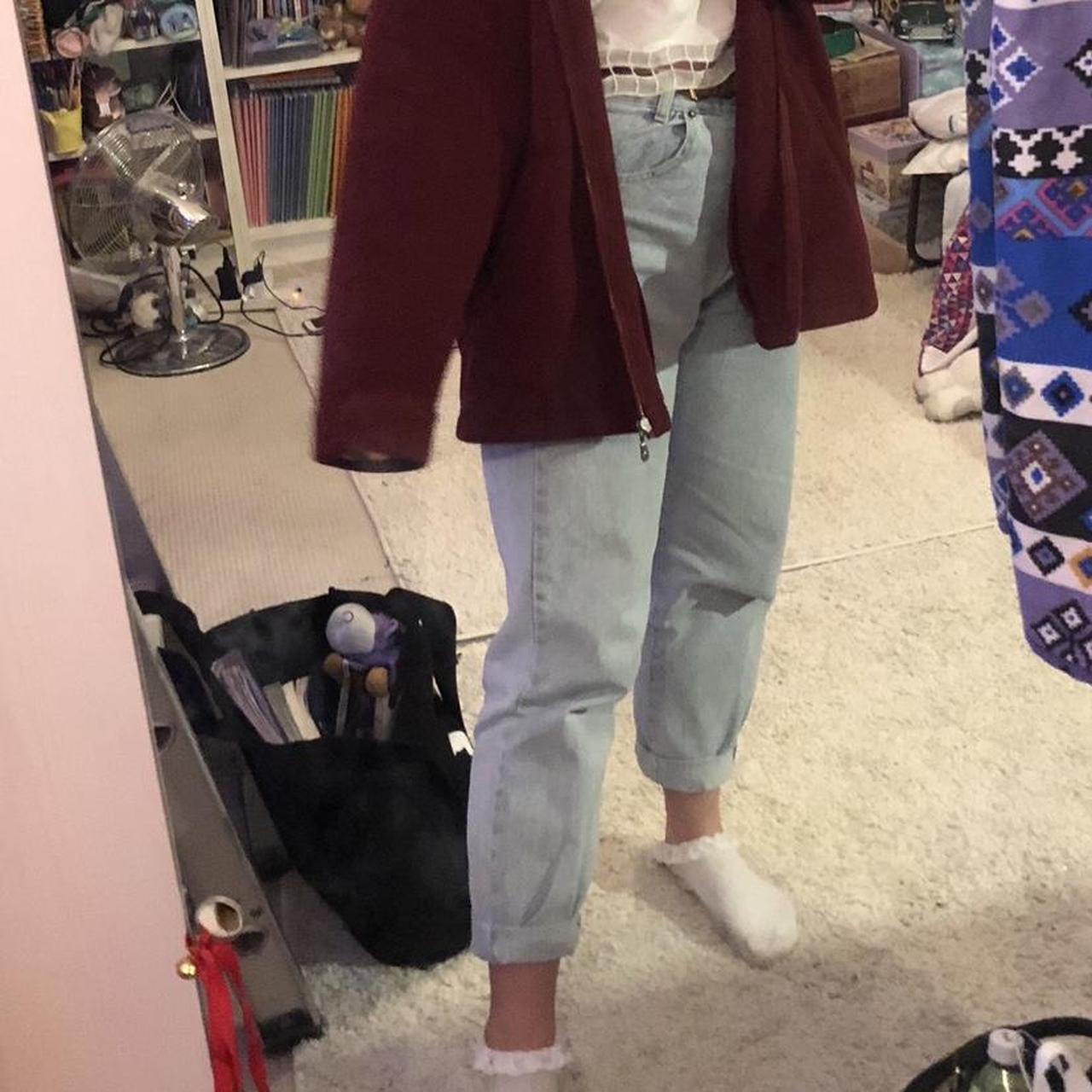 vintage jeps light wash denim blue mom jeans... - Depop